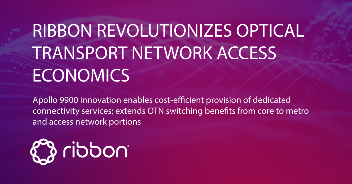 Ribbon Revolutionizes Optical Transport Network Access Economics ...